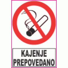 Znaki prepovedi, prepovedano kajenje, prehod prepovedan, nepooblaščenim ...